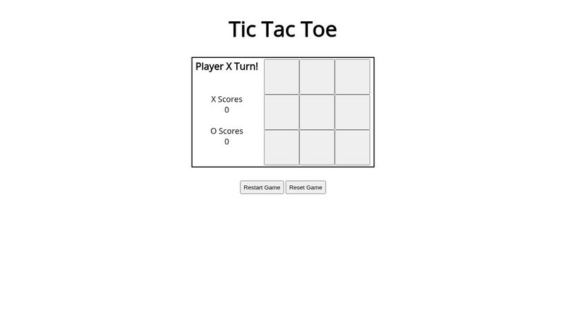 Tic Tac Toe - Using javascript