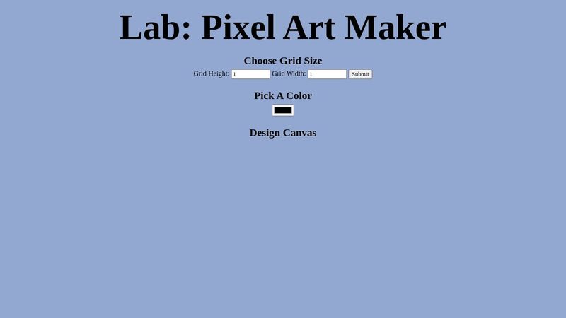 Project: Pixel Art Maker