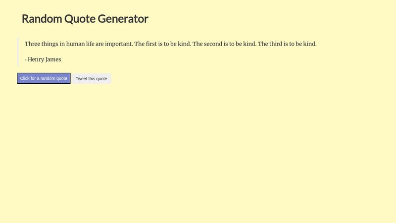 Freecodecamp: Random Quote Generator