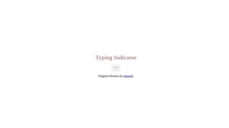 Typing Indicator
