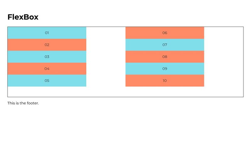 Flex-box 03: basic rows and columns
