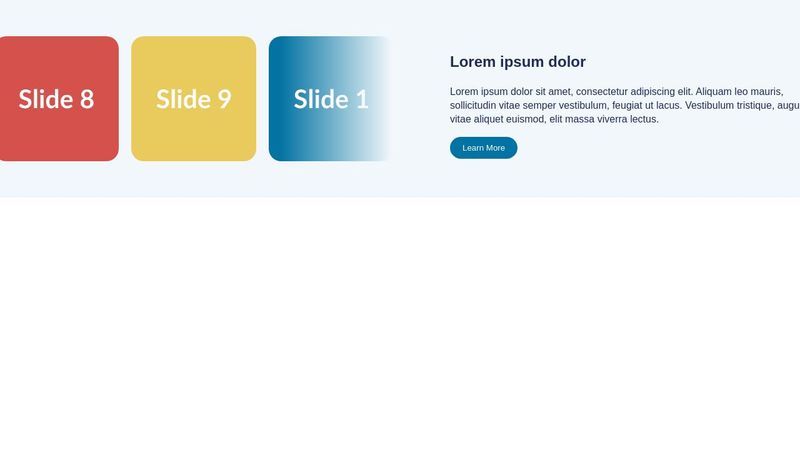 Reverse Slick Slider with Gradient Effect