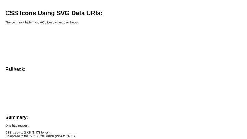 CSS Icons Using SVG Data URIs