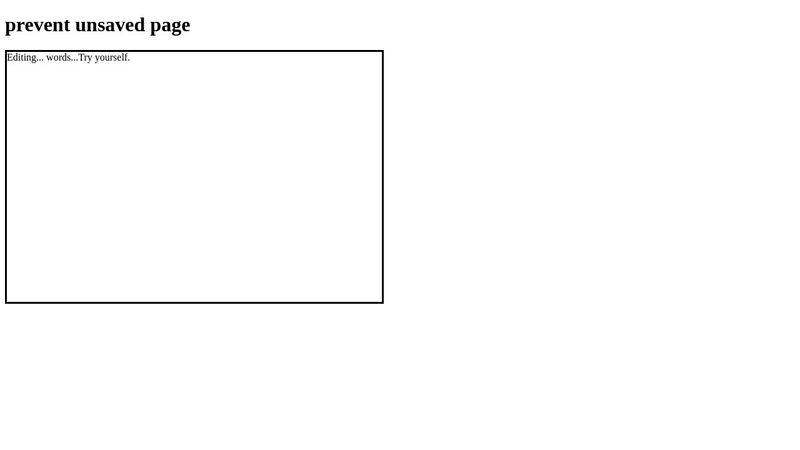 prevent leaving unsaved page
