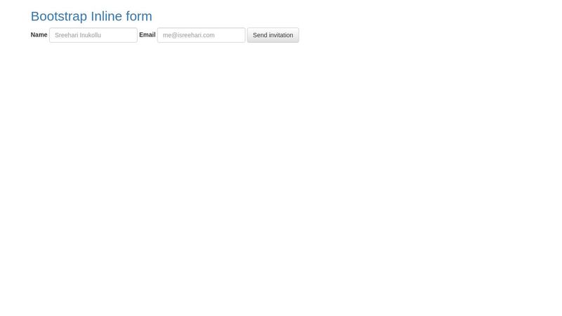 Bootstrap 3 Inline form - SPLessons