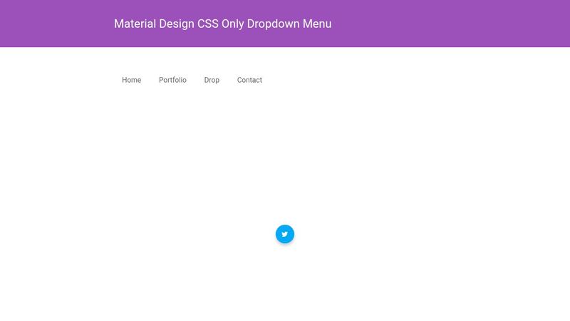 Material Design CSS Only Dropdown Menu