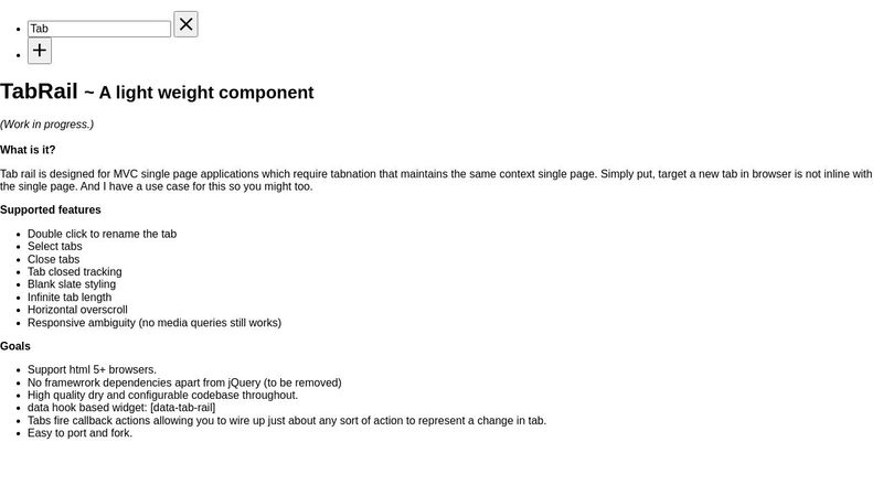 Tab.Rail Flexbox tabs