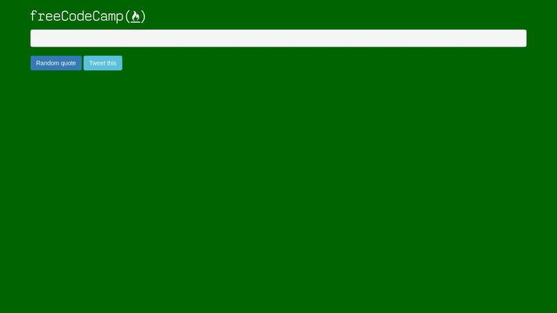 [FreeCodeCamp] Random quote generator