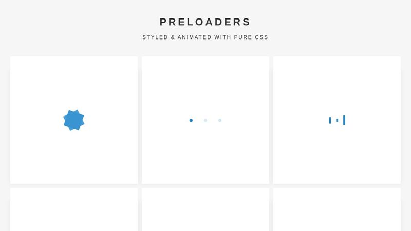 Preloaders - styled & animated with pure CSS