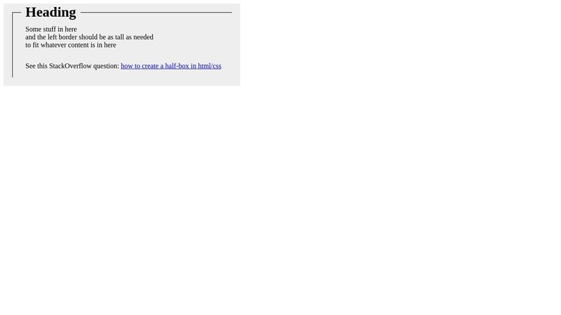 Half-box in HTML/CSS