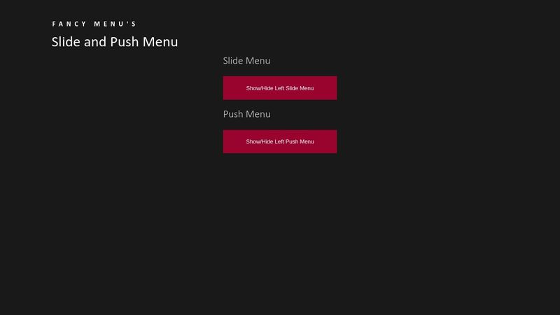 Fancy Side Push-Menu with javascript