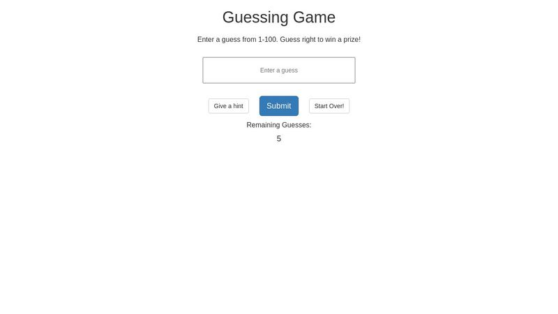 Guessing Game (Completed)