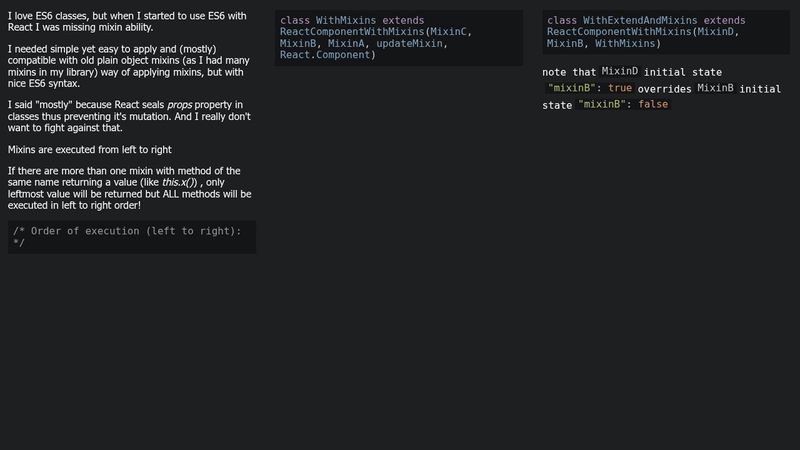 React ES6 classes with mixins