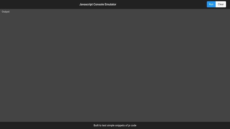 Simple JS Code/Snippet Tester