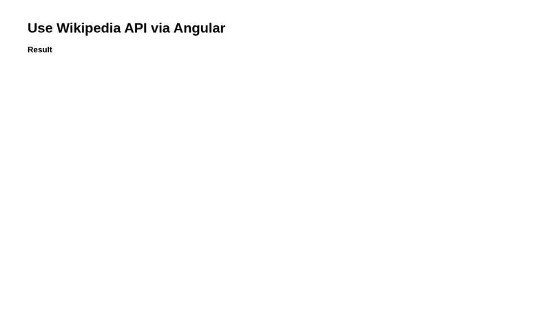 Use Wikipedia via Angular