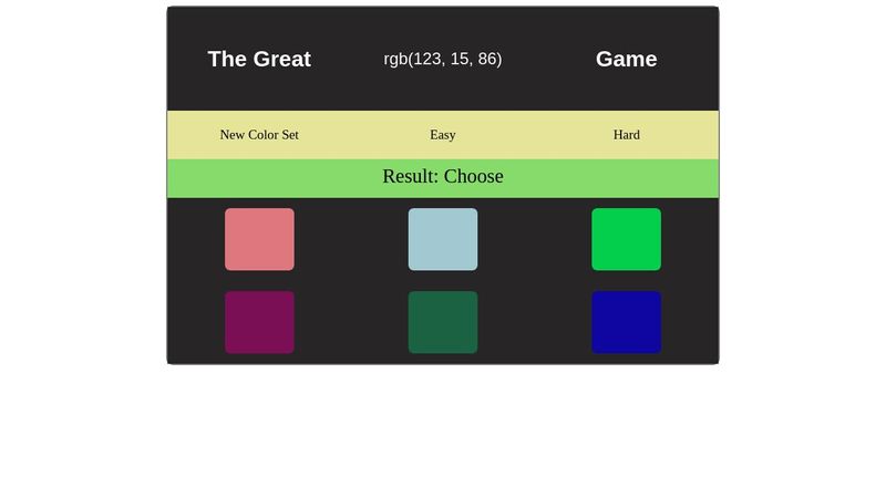 RGB Color Game