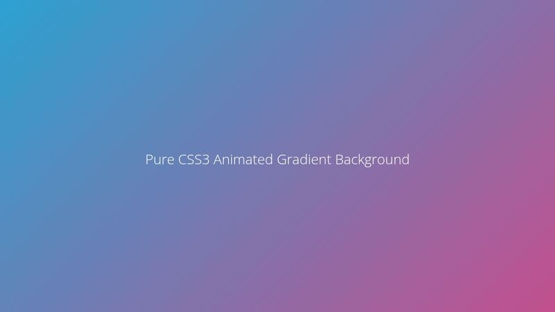 Pure CSS3 Gradient Background Animation