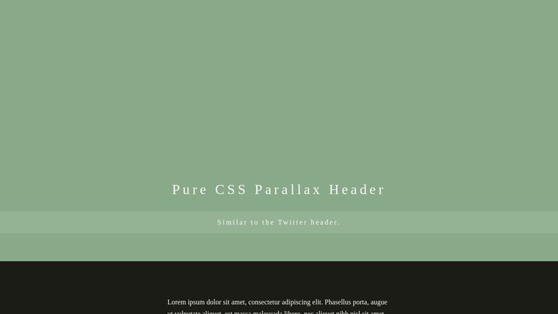 Header Parallax Effect CSS3