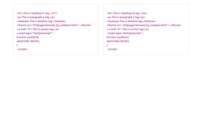 Rendering HTML code inside DIV