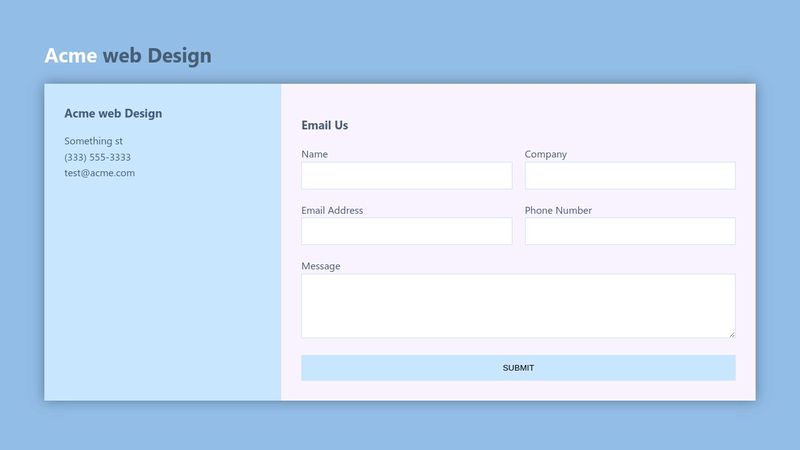 Responsive contact form - mobile first