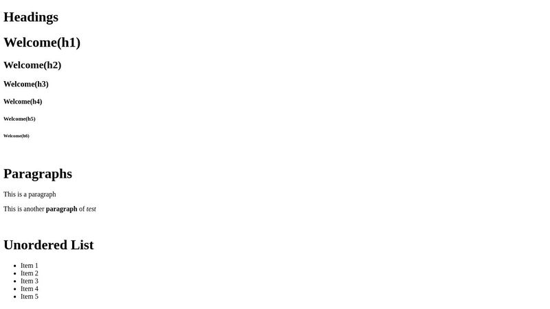 HTML Basic Structure