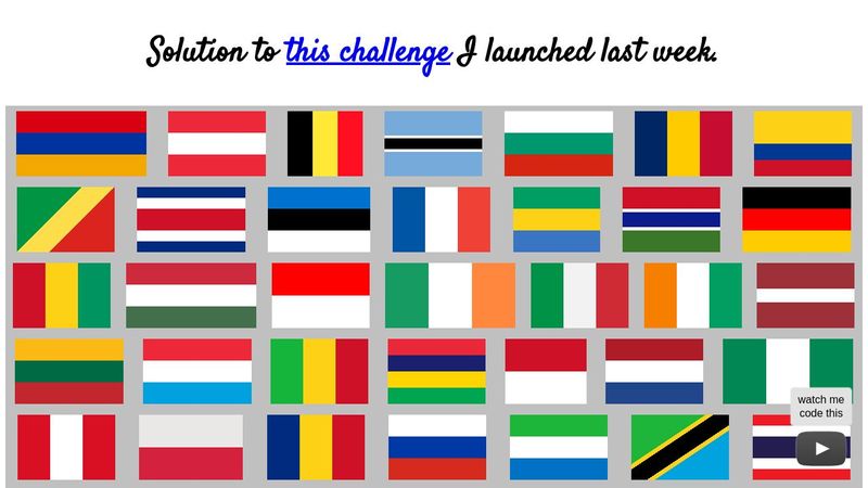 CSS the world... flags! Level #1 [solution]