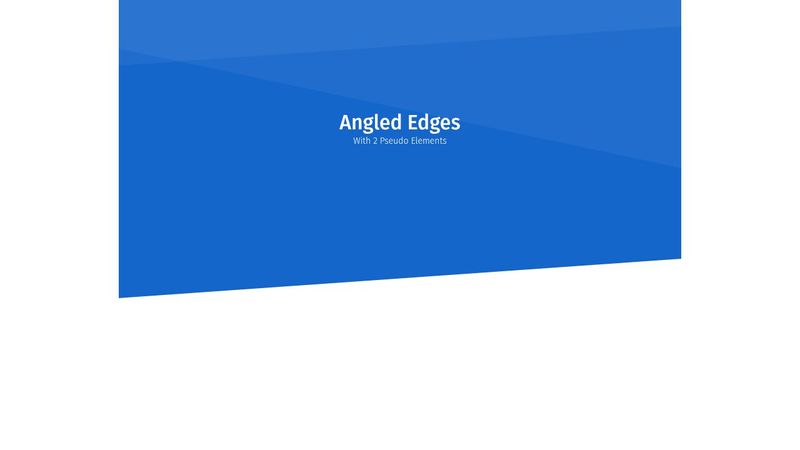 Angled Edges with CSS Pseudo Elements