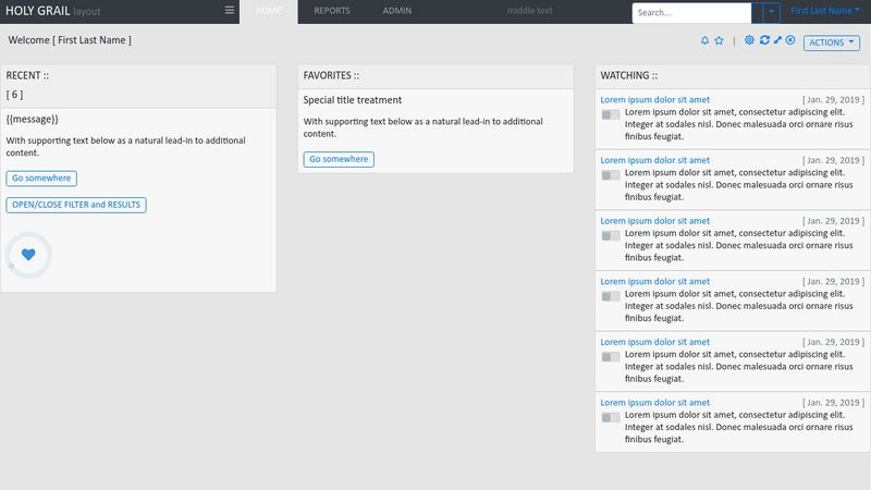 HOLY GRAIL layout/Bootstrap 4.3.2/Flex-box/CSS Resize/Vuejs