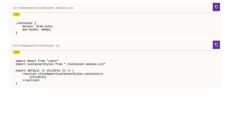 Copy/paste code button prototype