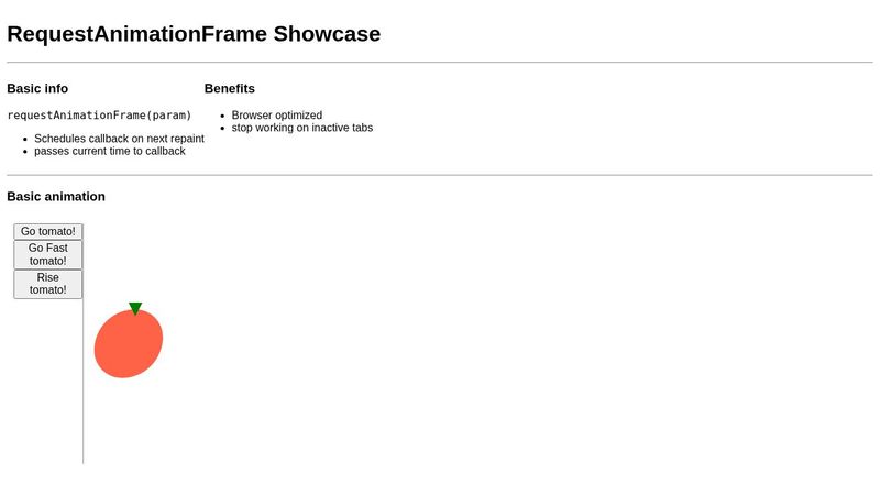 RequestAnimationFrame demo