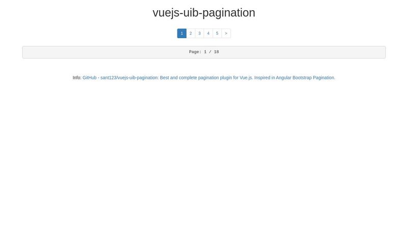 vuejs:uib-Pagination