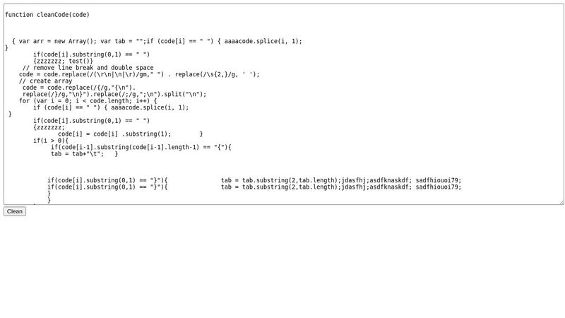 Reformating / Clean Code PHP, Javascript, Java, CSS