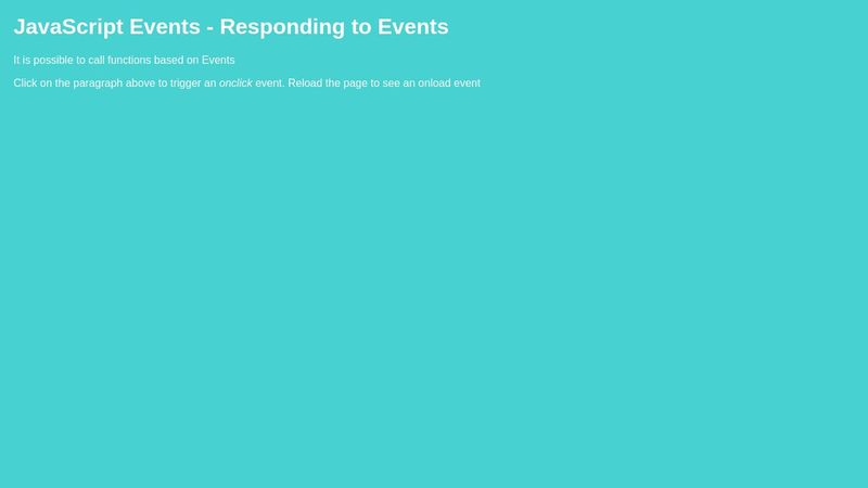 JS Events - Basic Example