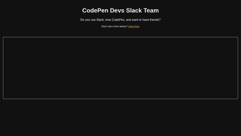 CodePen Devs Slack Form