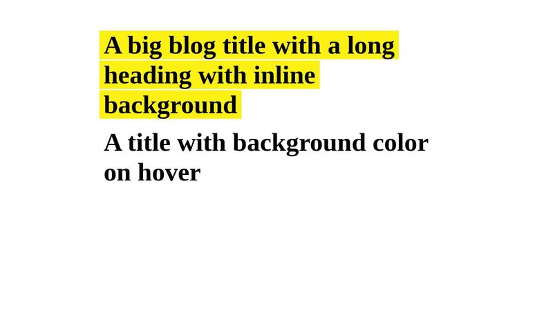 Inline Background color with multi-line text