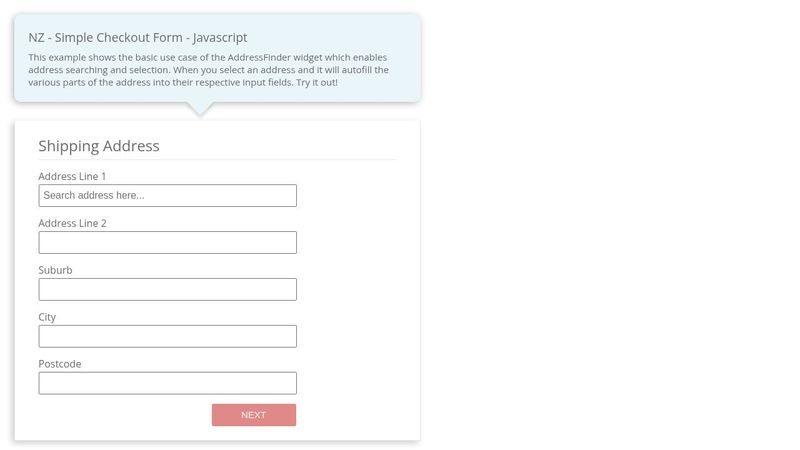 NZ - Simple Checkout Form - Javascript