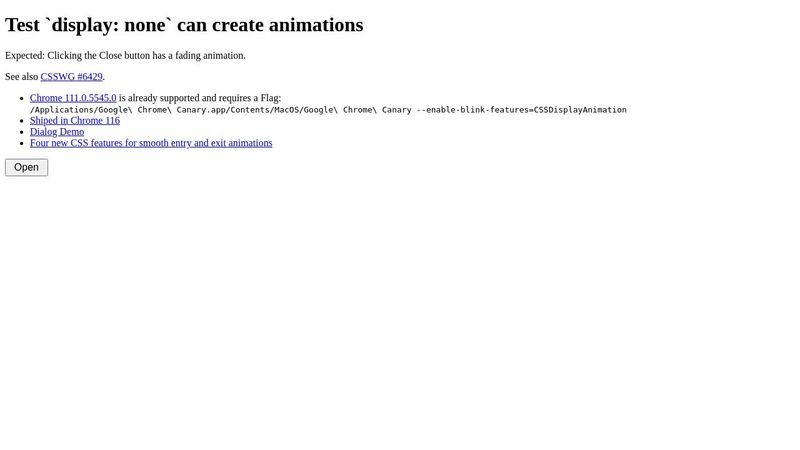 CSS display animation and transition-behavior: allow-discrete