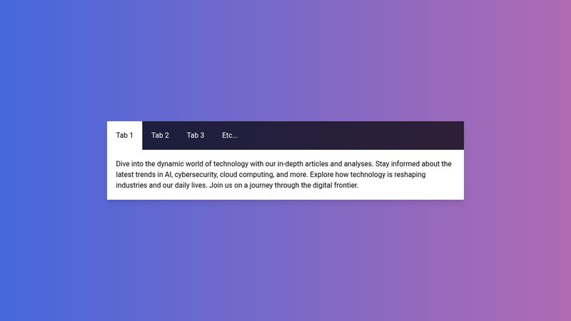 Pure CSS Responsive Tabs