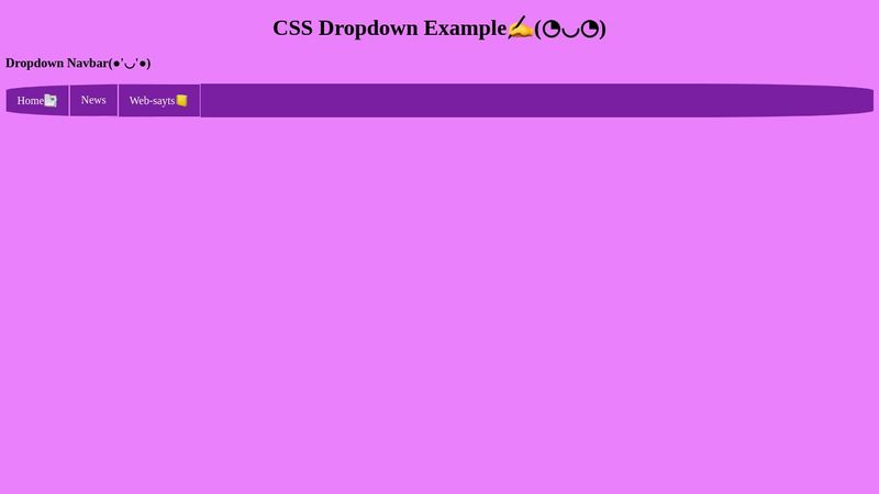 CSS Dropdowns Example