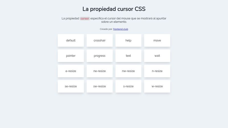 CSS Cursor Property