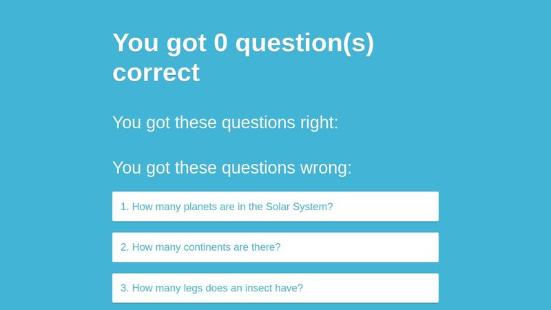 Array Quiz Javascript Array Challenge
