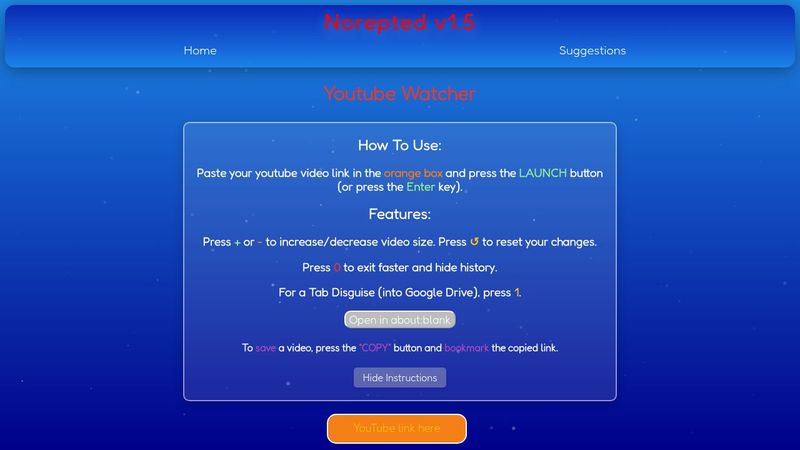 CodePen - Youtube Unblocker - Norepted