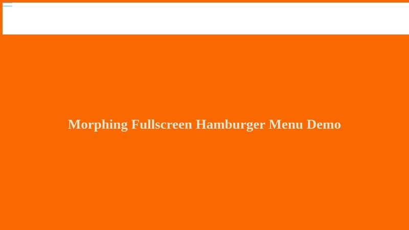 Full-Screen Hamburger Menu