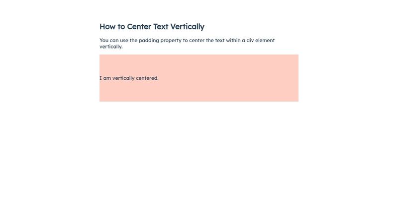 Vertically Center Text Using CSS Padding