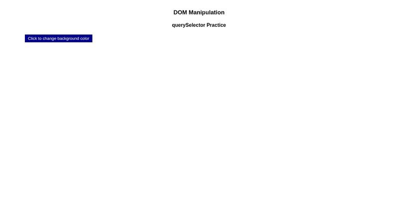 Lab #34 - DOM Manipulation - querySelector