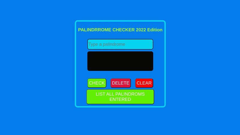 Palindrome Checker