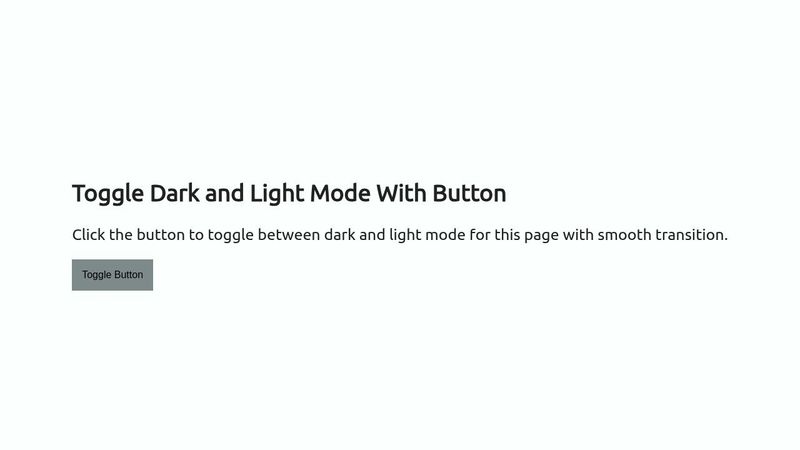 Toggle Dark/Light Mode With Button