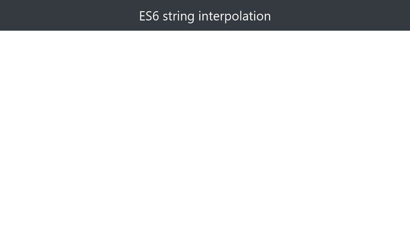 ES6 string