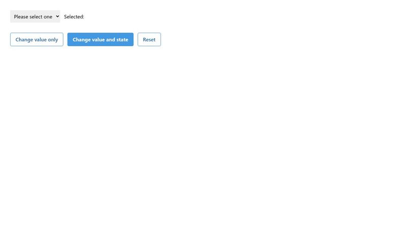 Change Select Value Programmatically JS Change Select Value Programmatically JS