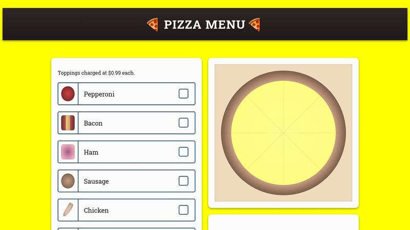 React Pizza Menu
